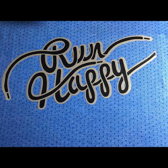 Shirts | Run Happy Blue Dry Fit W Reflective Letters | Poshmark